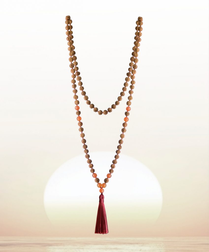 Rudraksha Mala Shiva mit naturreinem Himalaya Rudraksha